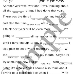 Mad-libs Winter Worksheet Bundle - Etsy