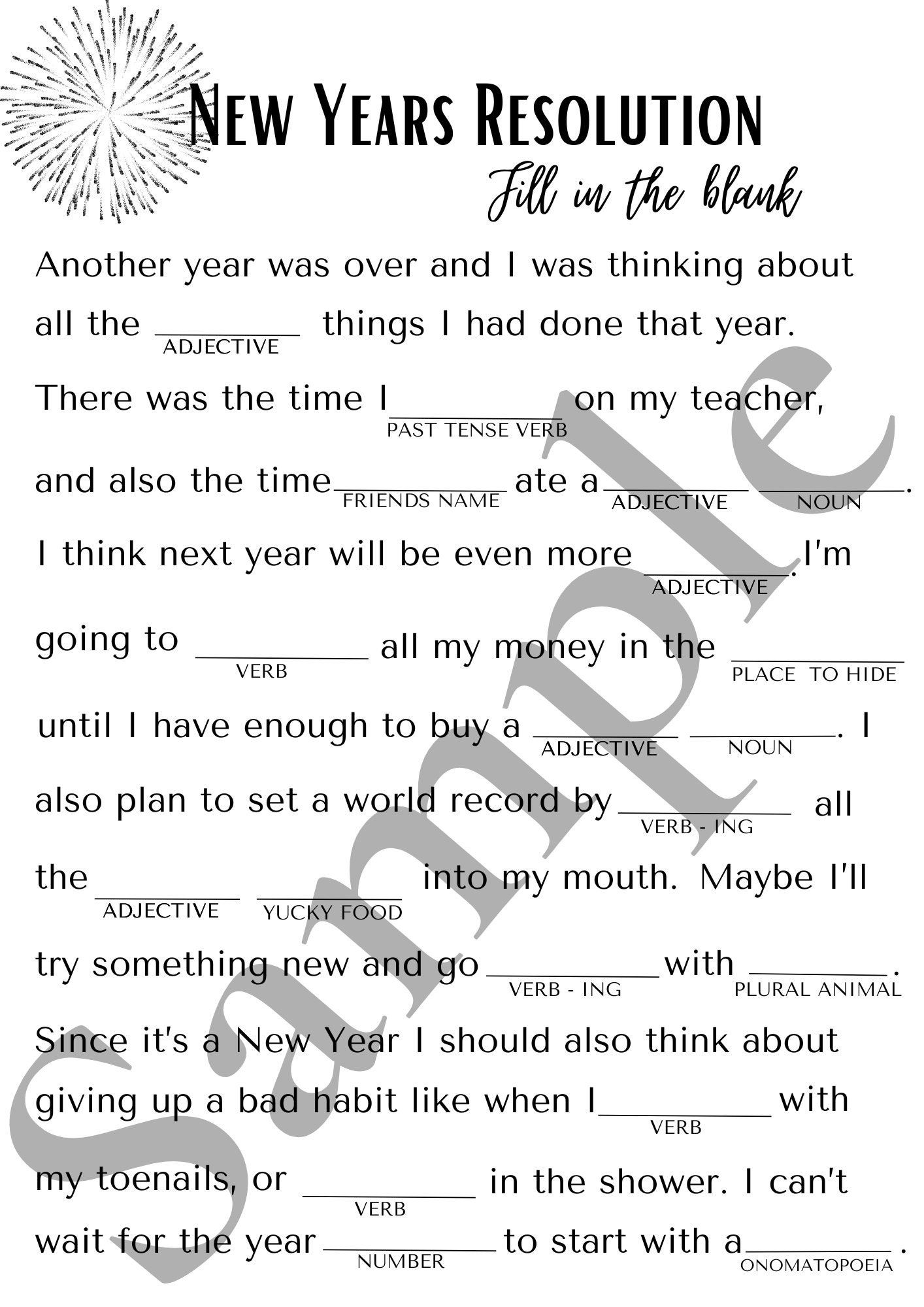 Mad-libs Winter Worksheet Bundle - Etsy