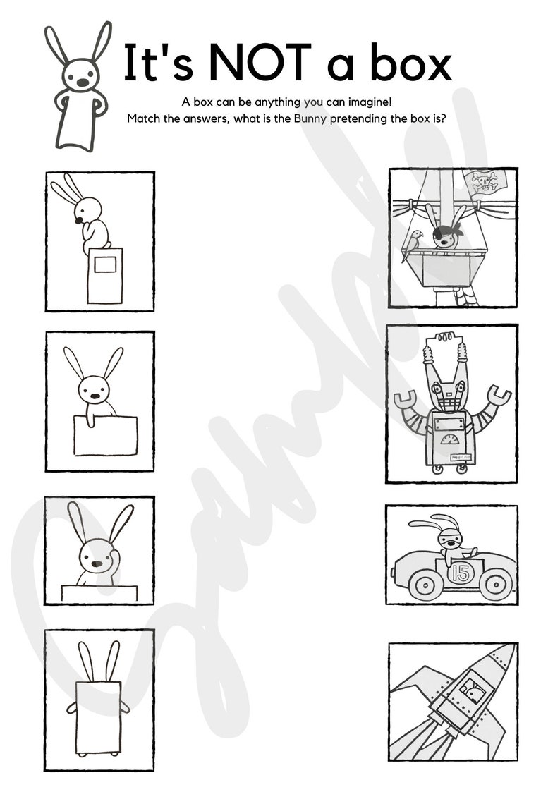 NOT a BOX Activity Worksheet Bundle - Etsy UK