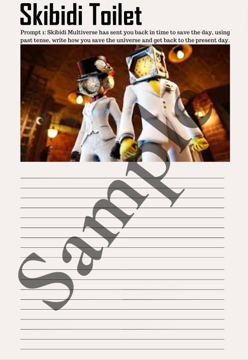 Skibidi Toilet Writing Bundle - Etsy