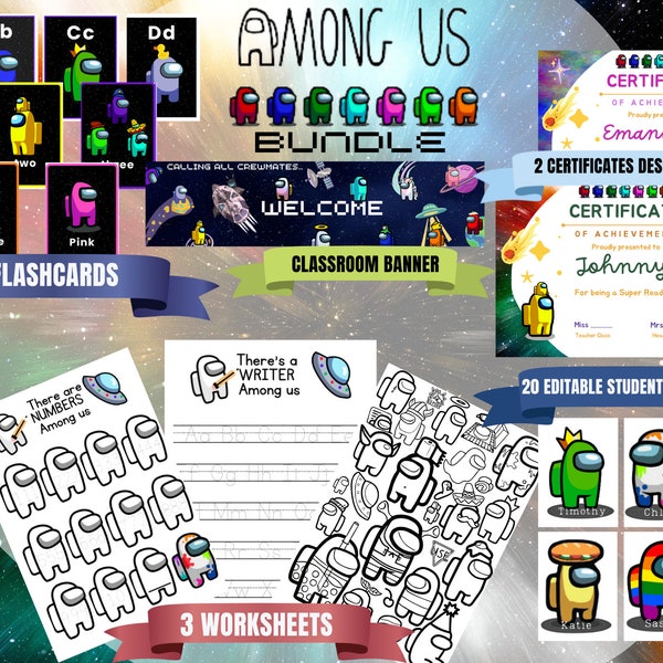 Digital Template Among Us Party - Etsy