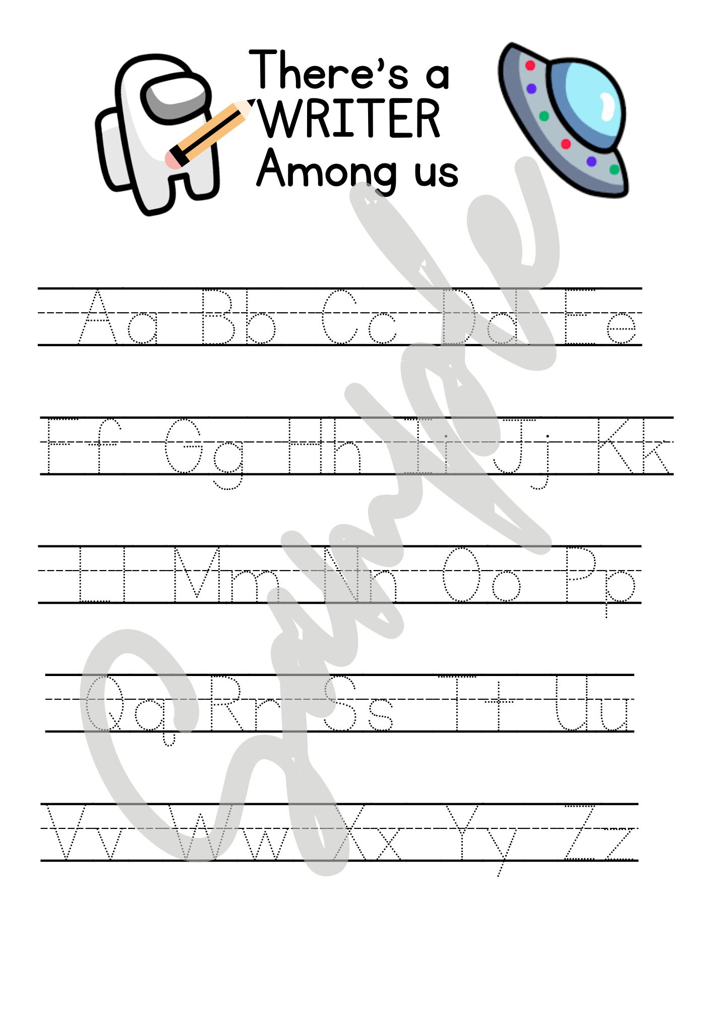 Among Us Worksheet Bundle | Classroom Display | Flashcards ...