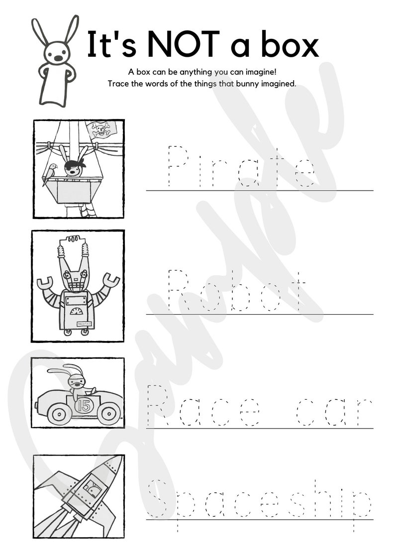 NOT a BOX Activity Worksheet Bundle - Etsy