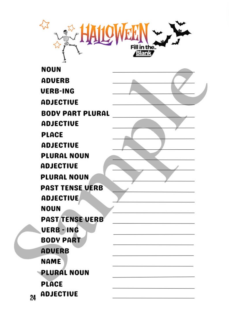 Fill in the BLANK Activity Book "mad Libs" Style - Etsy