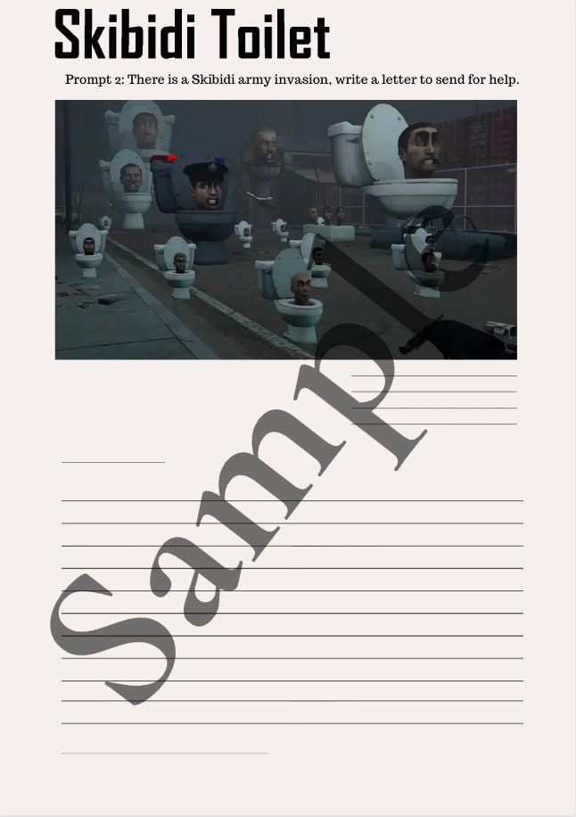 Skibidi Toilet Writing Bundle - Etsy