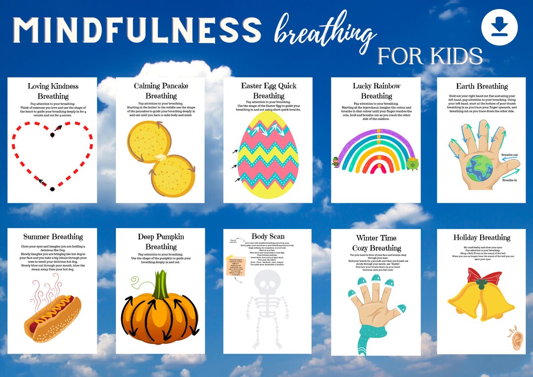 Mindfulness Breathing Activities for Kids | Homeschool | Printable ...