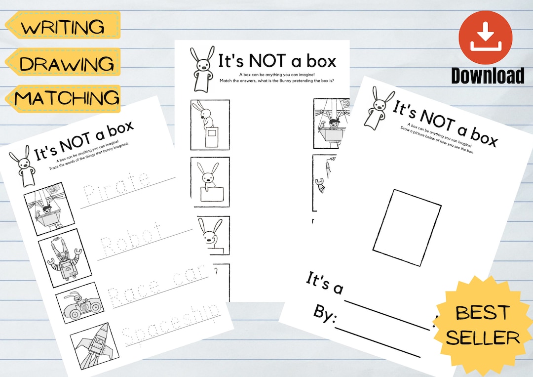 NOT a BOX Activity Worksheet Bundle - Etsy
