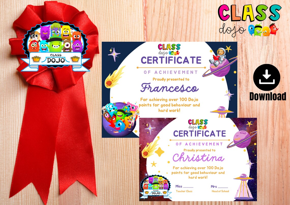 WHOLE Class Dojo Certificate - Etsy