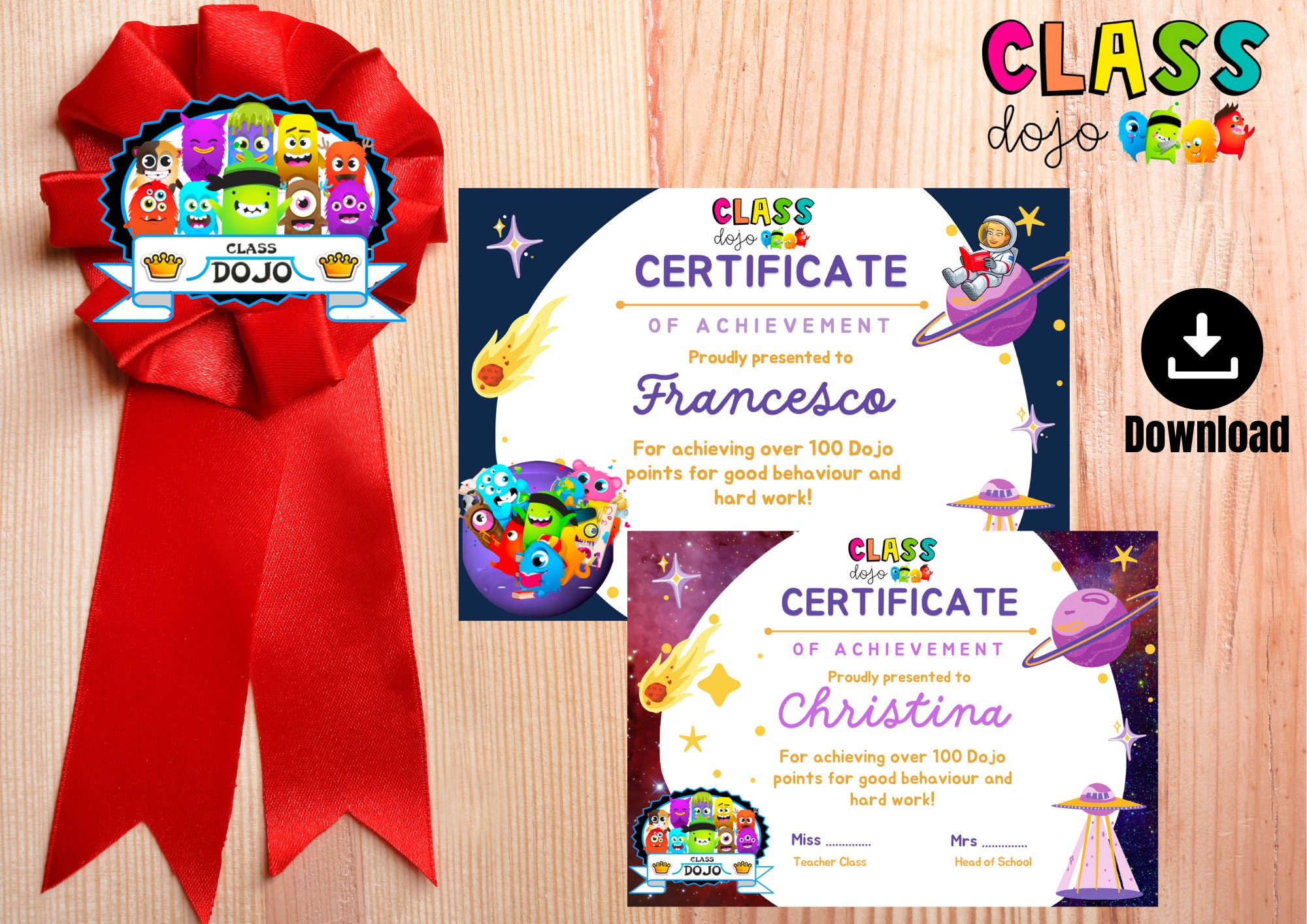 WHOLE Class Dojo Certificate - Etsy