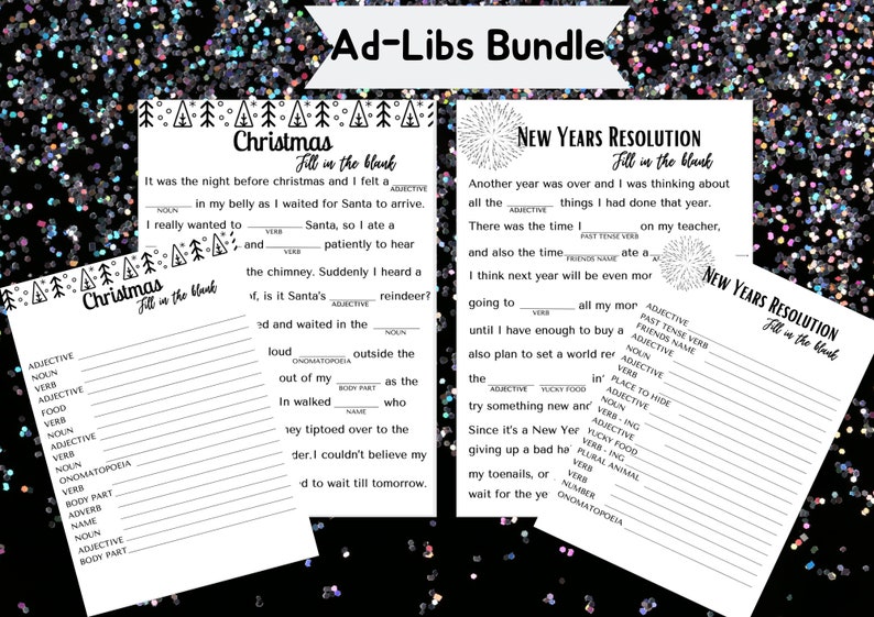 Mad-libs Winter Worksheet Bundle - Etsy
