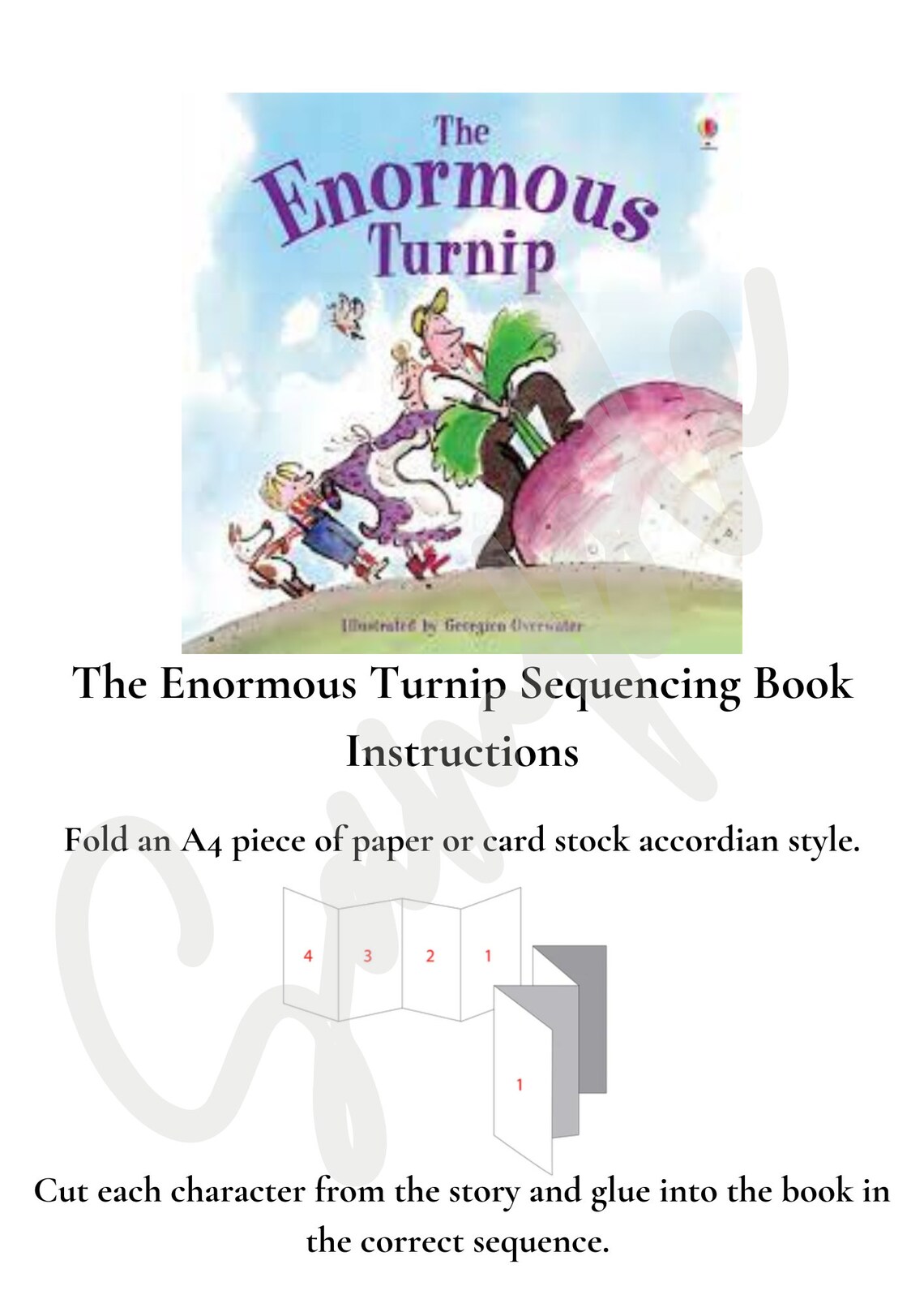 The Enormous Turnip Sequencing Activity Cut and Paste Reading ...