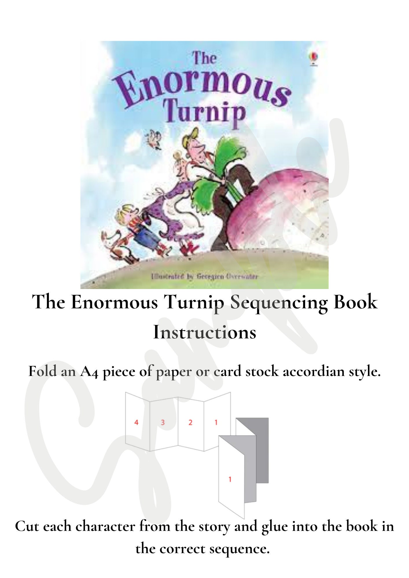 The Enormous Turnip Sequencing Activity | Cut and Paste | Reading ...