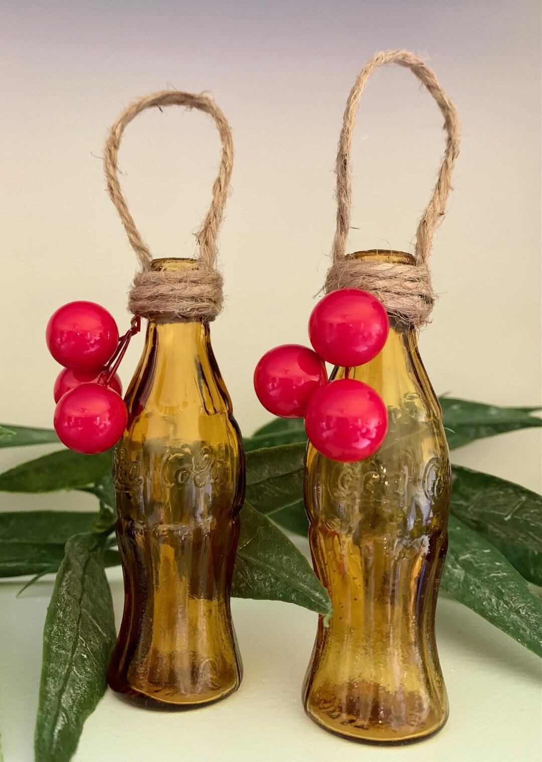 Mini Coke Bottle Christmas Ornaments - Set of 2 - Etsy