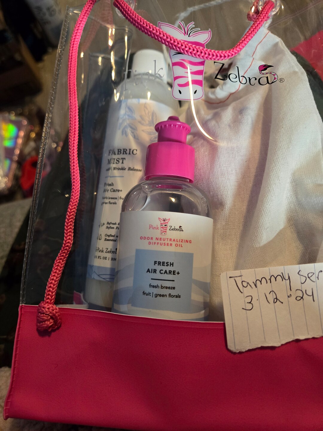 Trendy Pink Zebra Laundry Pack Laundry Balls Fabric Mist and Diffuser ...