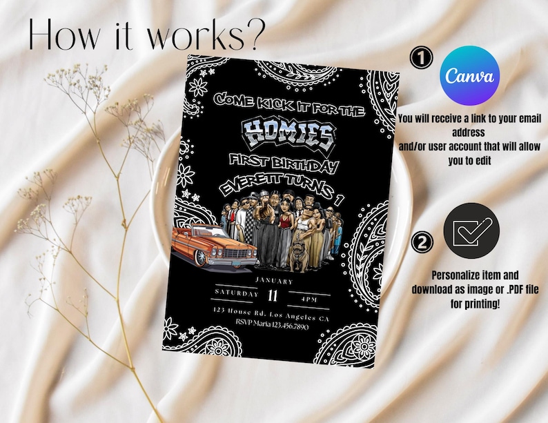 EDITABLE Homies Birthday Invitations, Homies Birthday Party, Homies ...