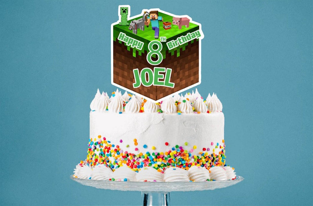 Minecraft Cake Topper - Etsy