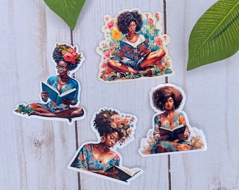 Black Girl Stickers, Melanin Vinyl Sticker, Stickers for Black Women ...
