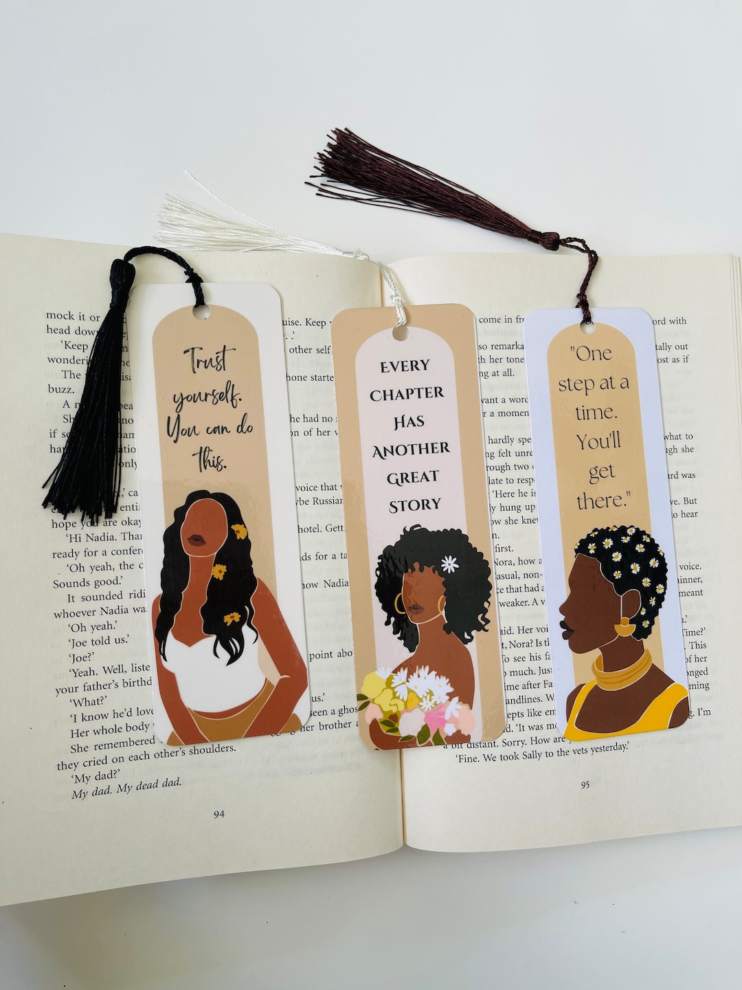 Bookmark for Black Women, Melanin Page Divider, Black Girl Bookmark ...