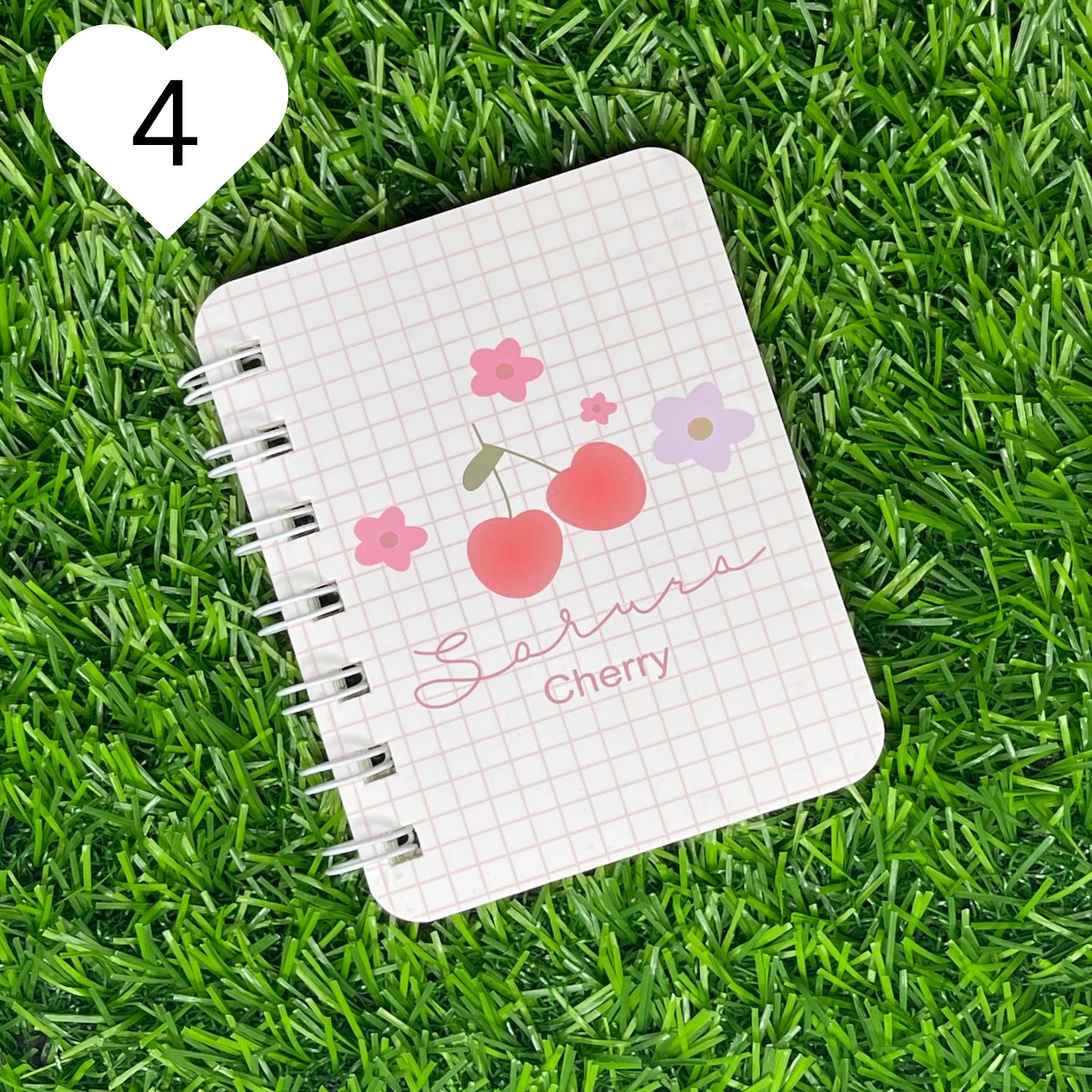 Cute Mini Spiral Notebook Kawaii Notepad Cherry Themed - Etsy