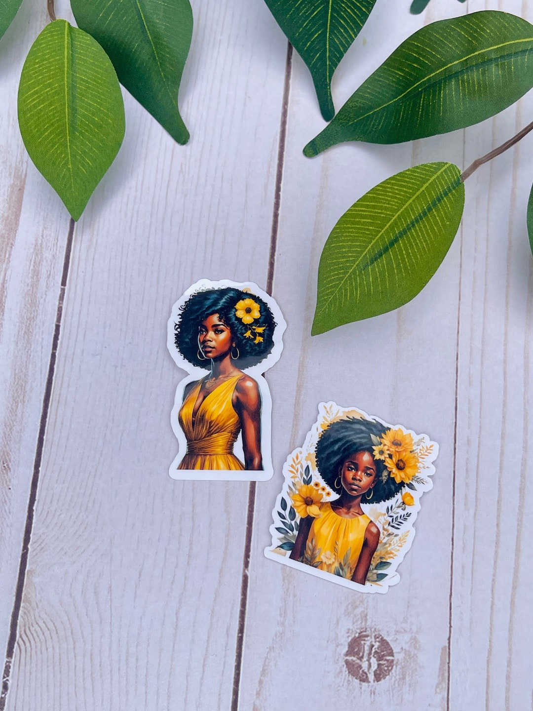 Black Girl Stickers, Melanin Vinyl Sticker, Stickers for Black Women ...