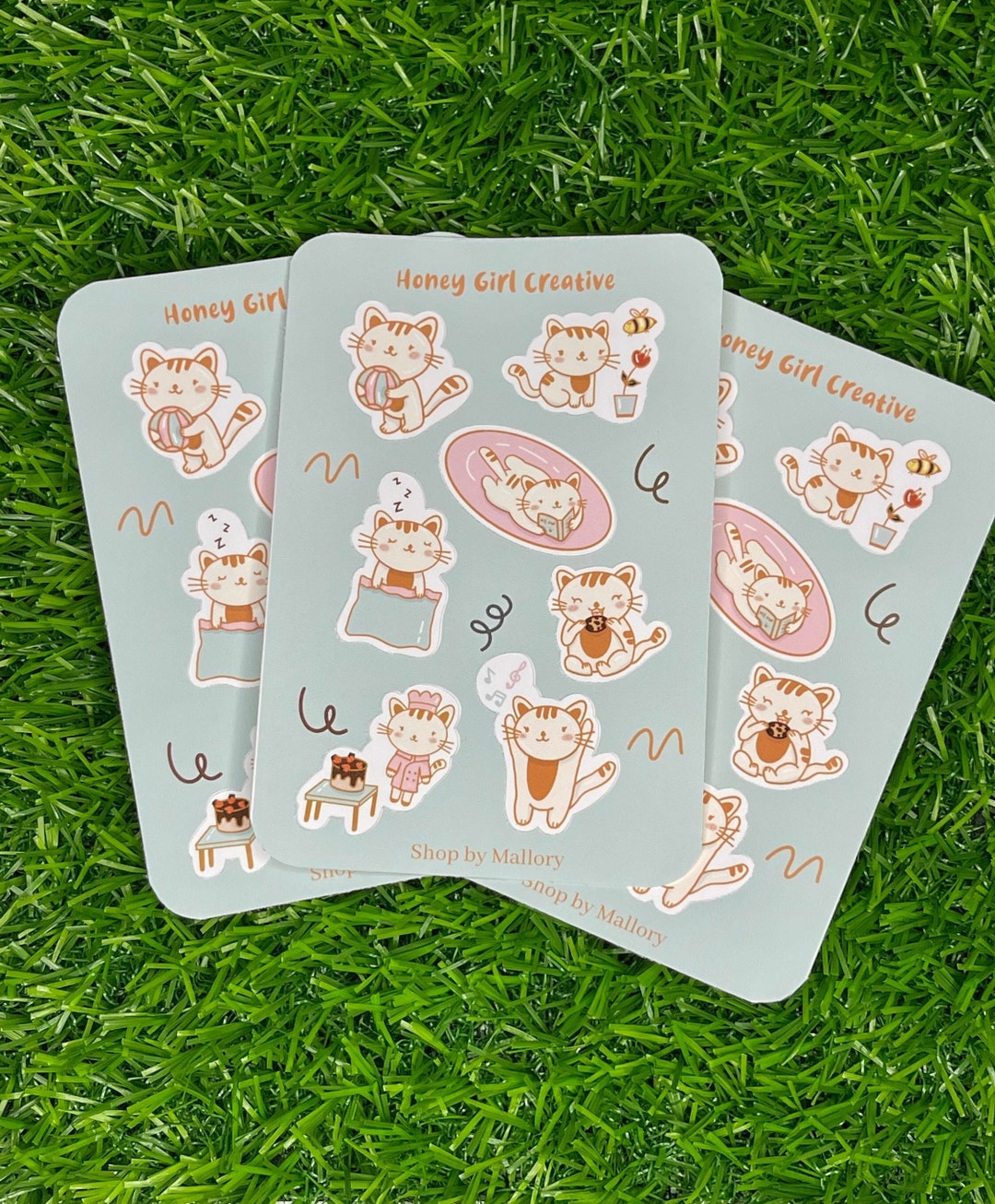 Kawaii Kitty Sticker Sheet Cute Cat Stickers Planner - Etsy