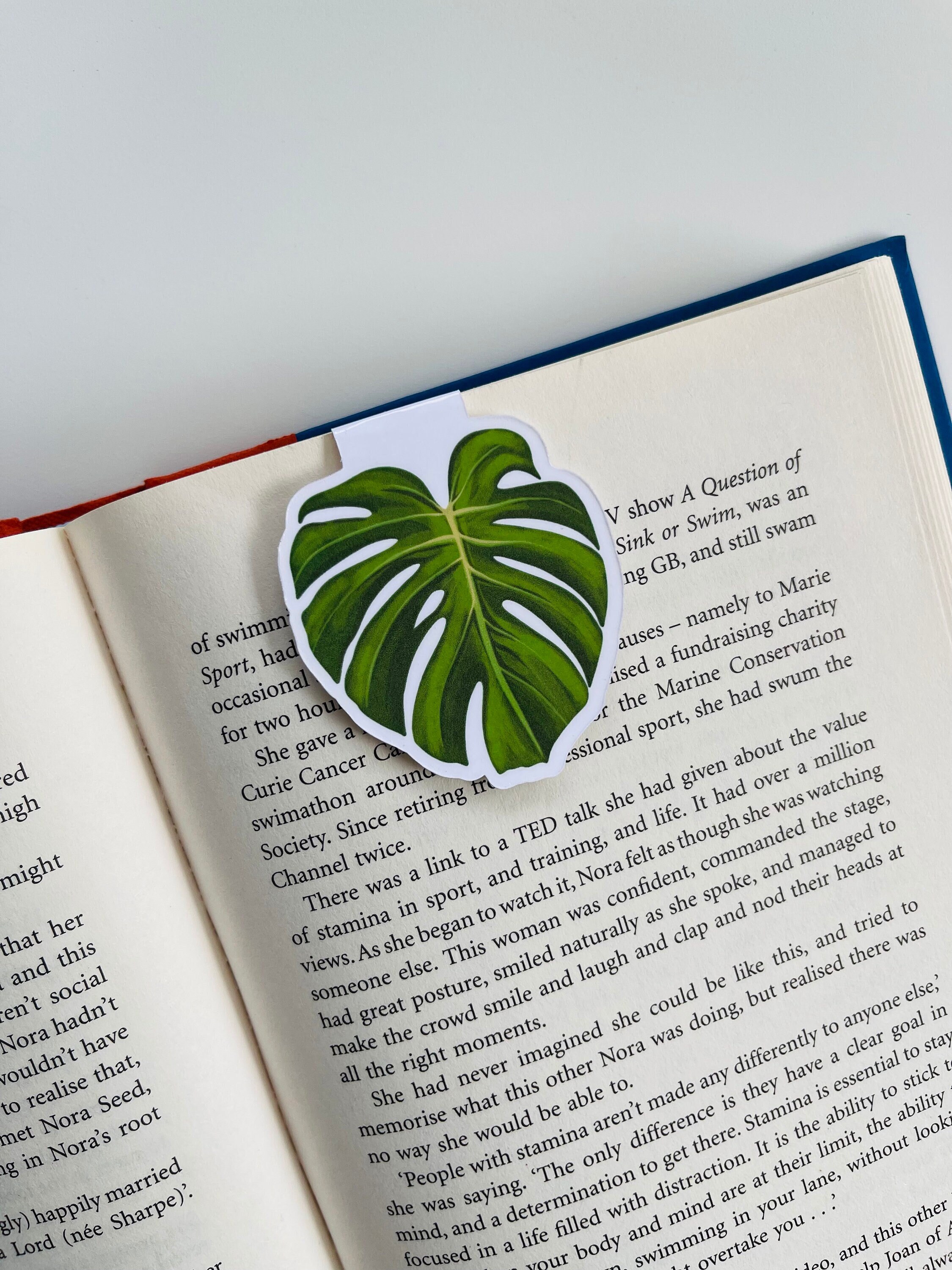 Monstera Leaf Bookmark Magnetic Bookmark Handmade Keeper - Etsy