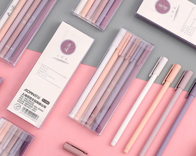 Gel Pen Pack, Morandi Gel Pen, Cute Stationary, Quick Drying Pens ...