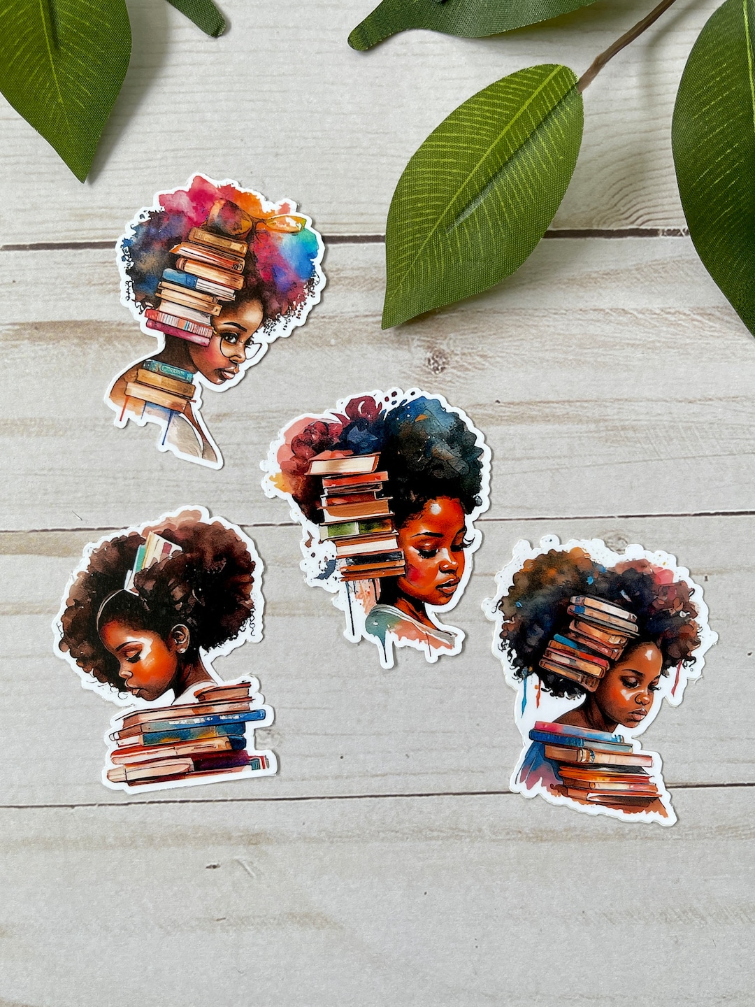 Black Girl Stickers, Melanin Vinyl Sticker, Stickers for Black Women ...