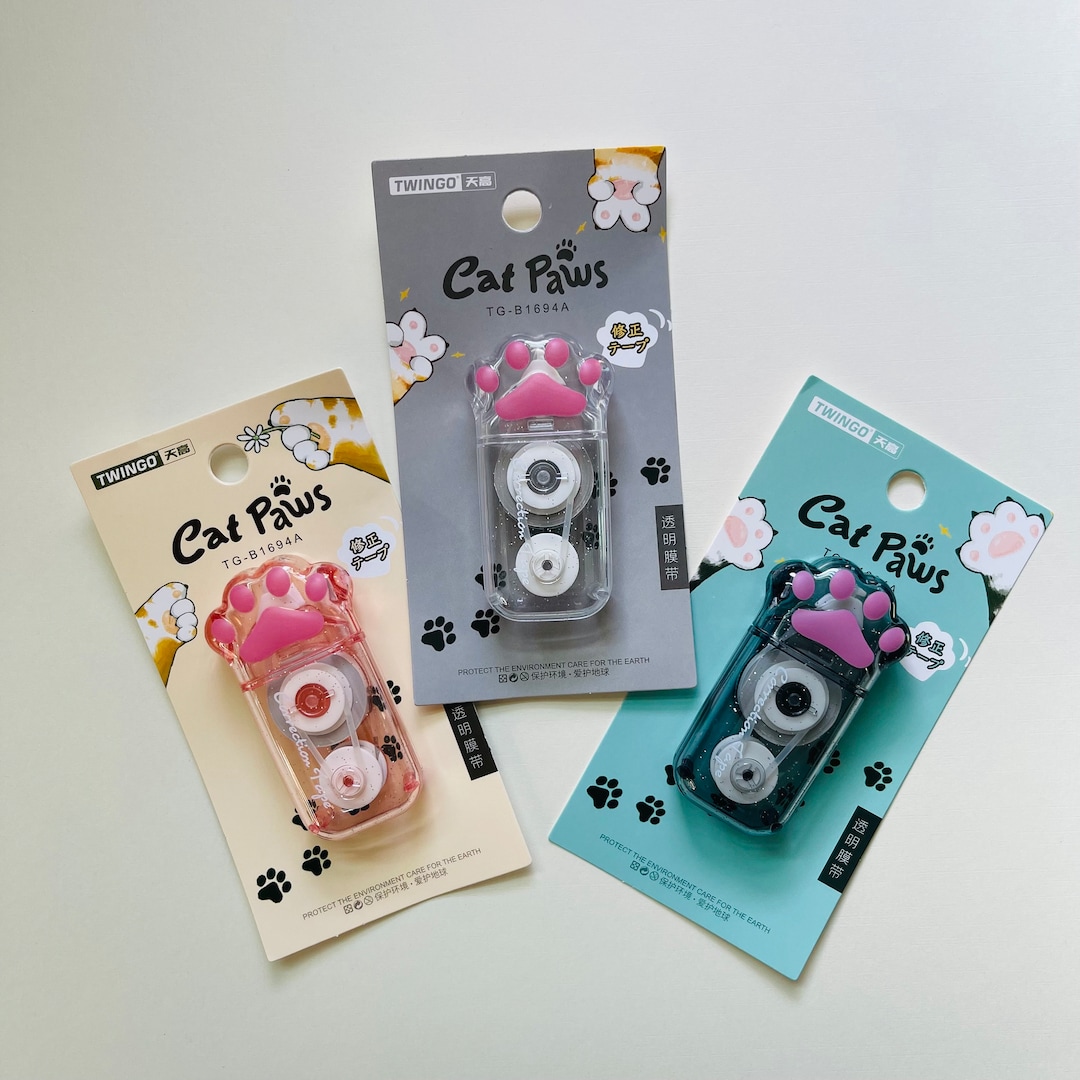 Cute Kawaii Cat Paw Correction Tape, White Out Tape, Cute Stationary ...