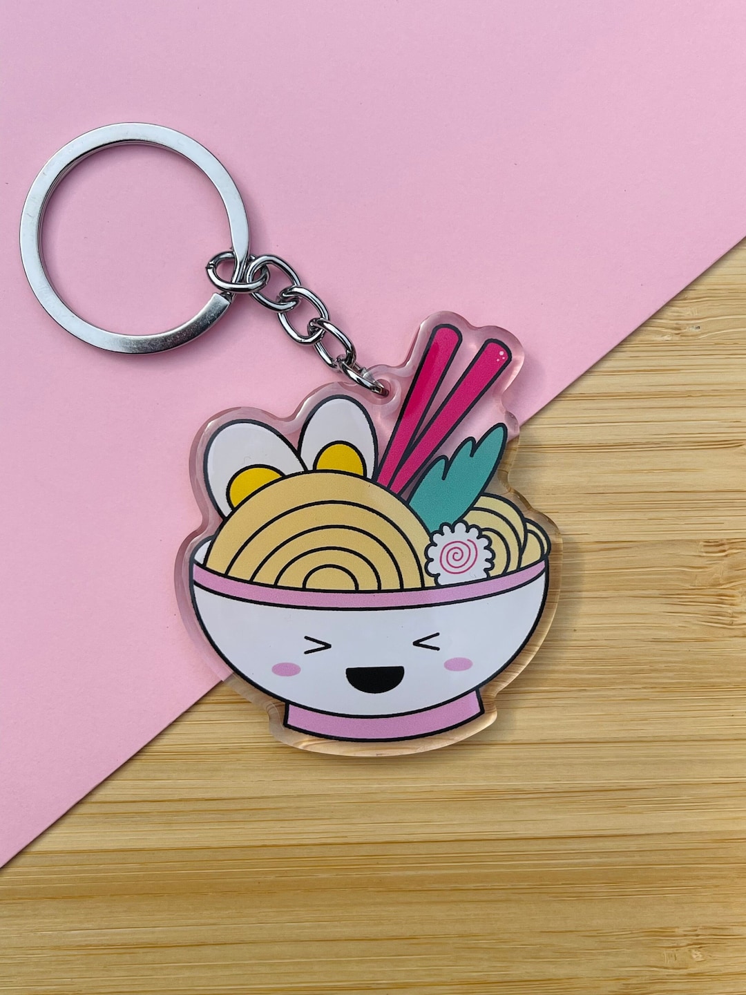 Cute Ramen Keychain, Noodles Keychain, Ramen Keyring, Ramen Charm - Etsy
