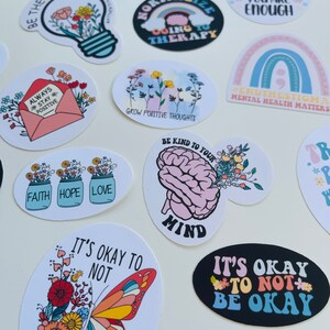 Mental Health Sticker Pack, Positivity Sticker Bundle, Therapy Stickers ...