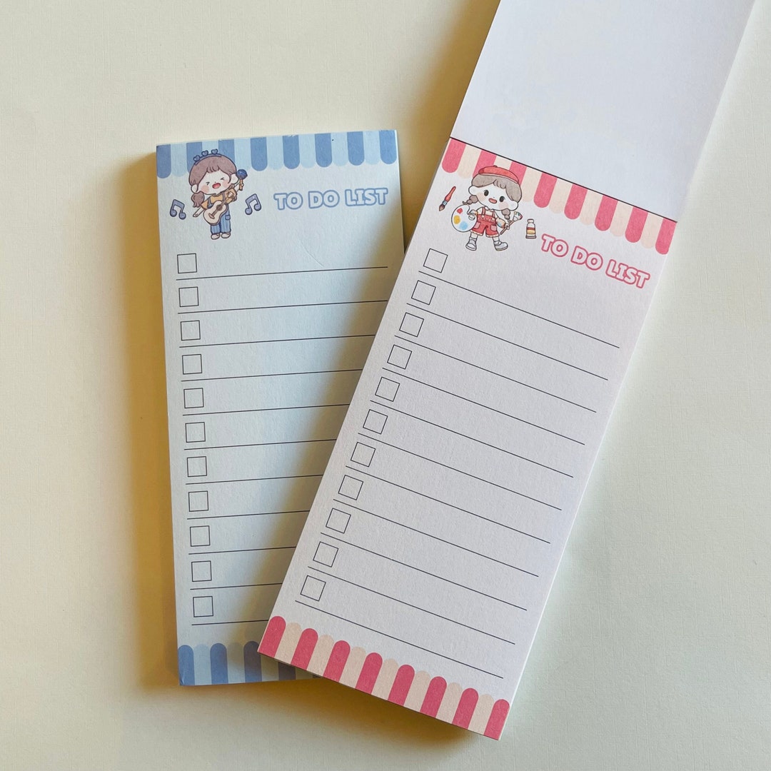 Cute Kawaii Memo Pad, 50 Pages Decorative Notepad, Check List Office ...