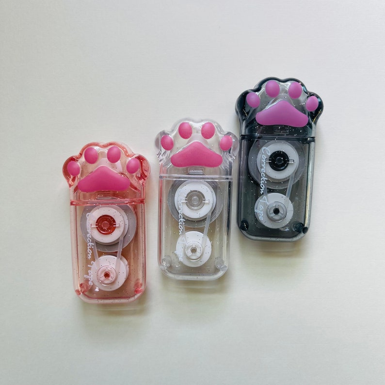 Cute Kawaii Cat Paw Correction Tape White Out Tape Cute - Etsy