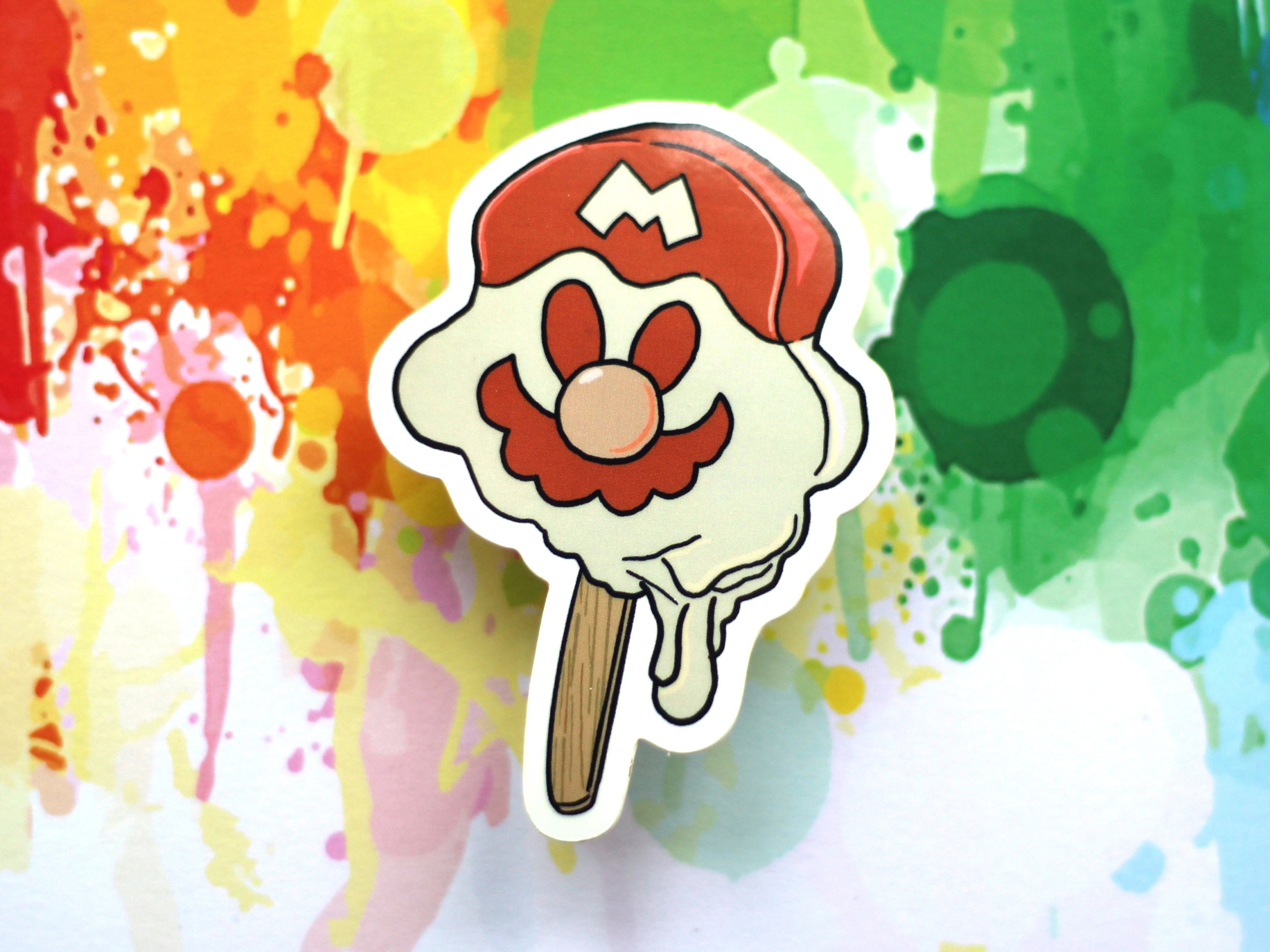 Super Melted Mario - Nintendo Retro Sticker - Etsy