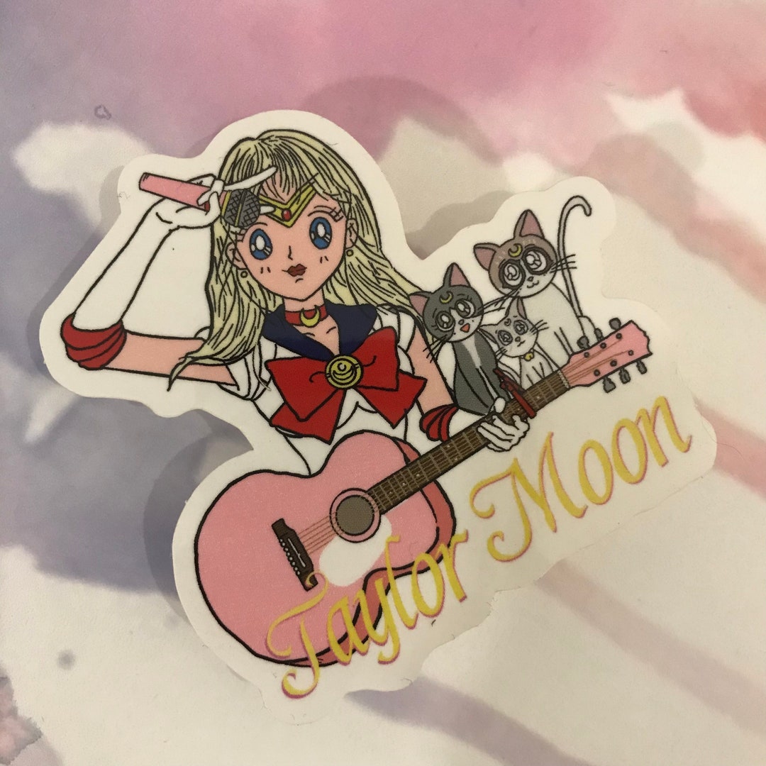 Taylor Moon Taylor Swift X Sailor Moon Mashup Vinyl Anime Sticker - Etsy