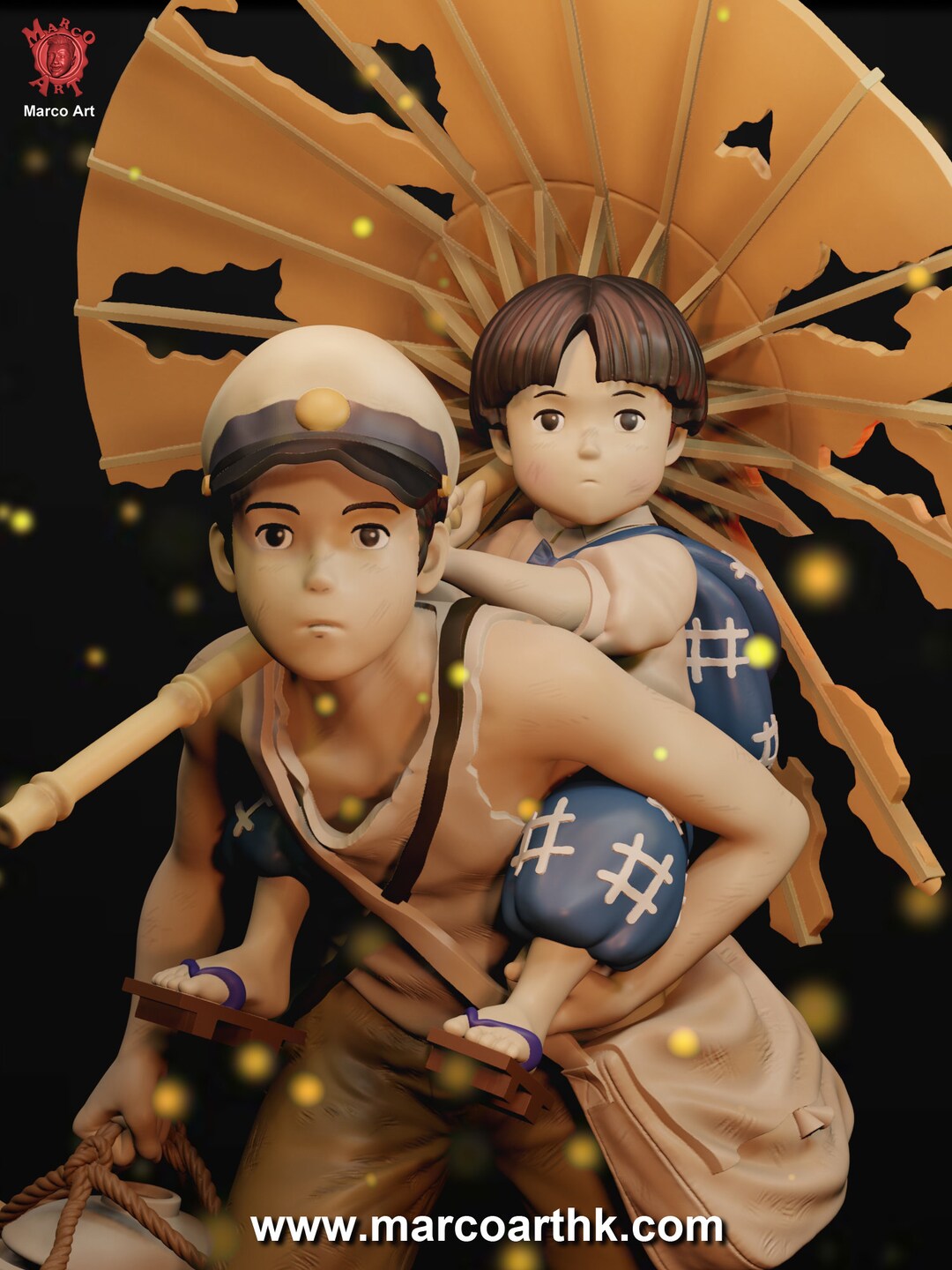 Grave of the Fireflies Ghibli Fanart Resin Figure 305mm - Etsy