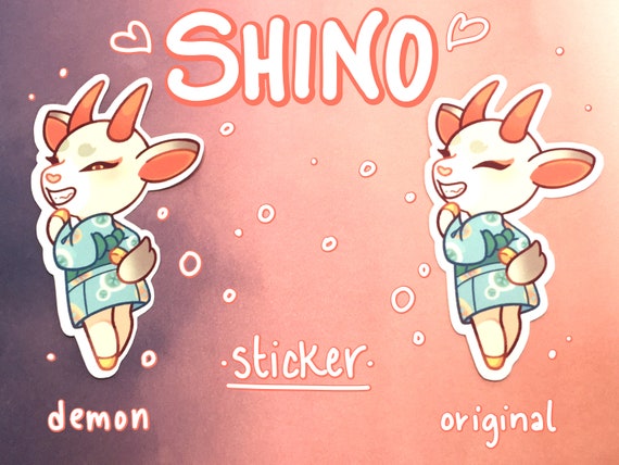 Animal Crossing ACNH Villager Shino Glossy Sticker - Etsy