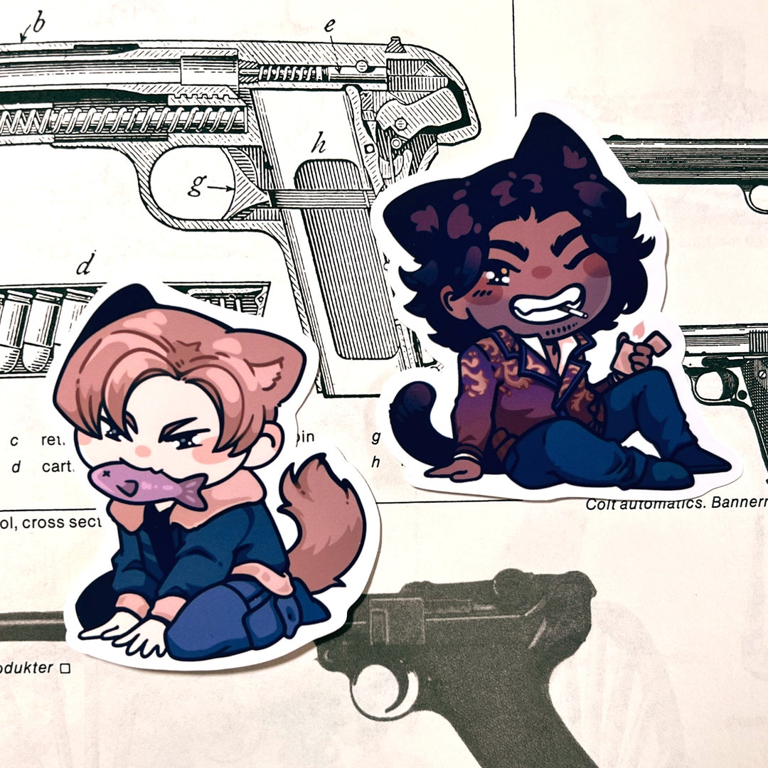 Catboy Leon and Luis Stickers | Glossy Vinyl | Great for Pet Lovers! - Etsy
