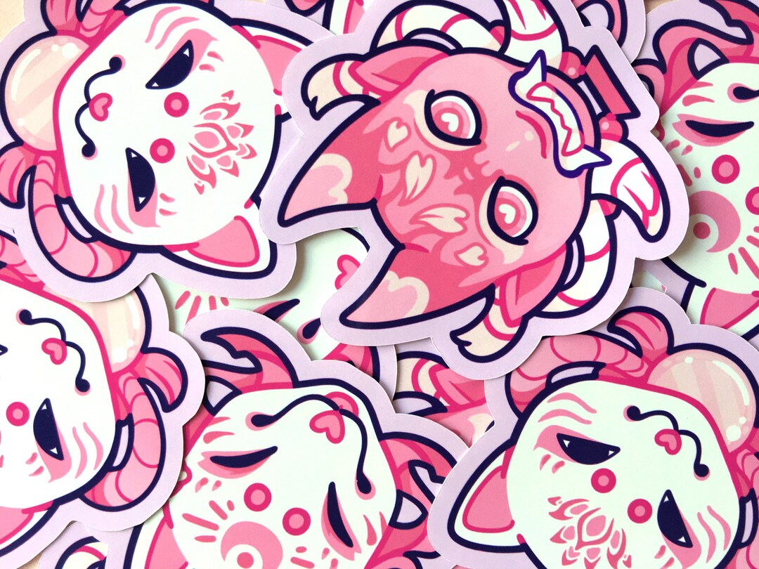 Kawaii Yokai | Oni, Kitsune, Maneki Neko Sticker Set | Glossy Stickers ...