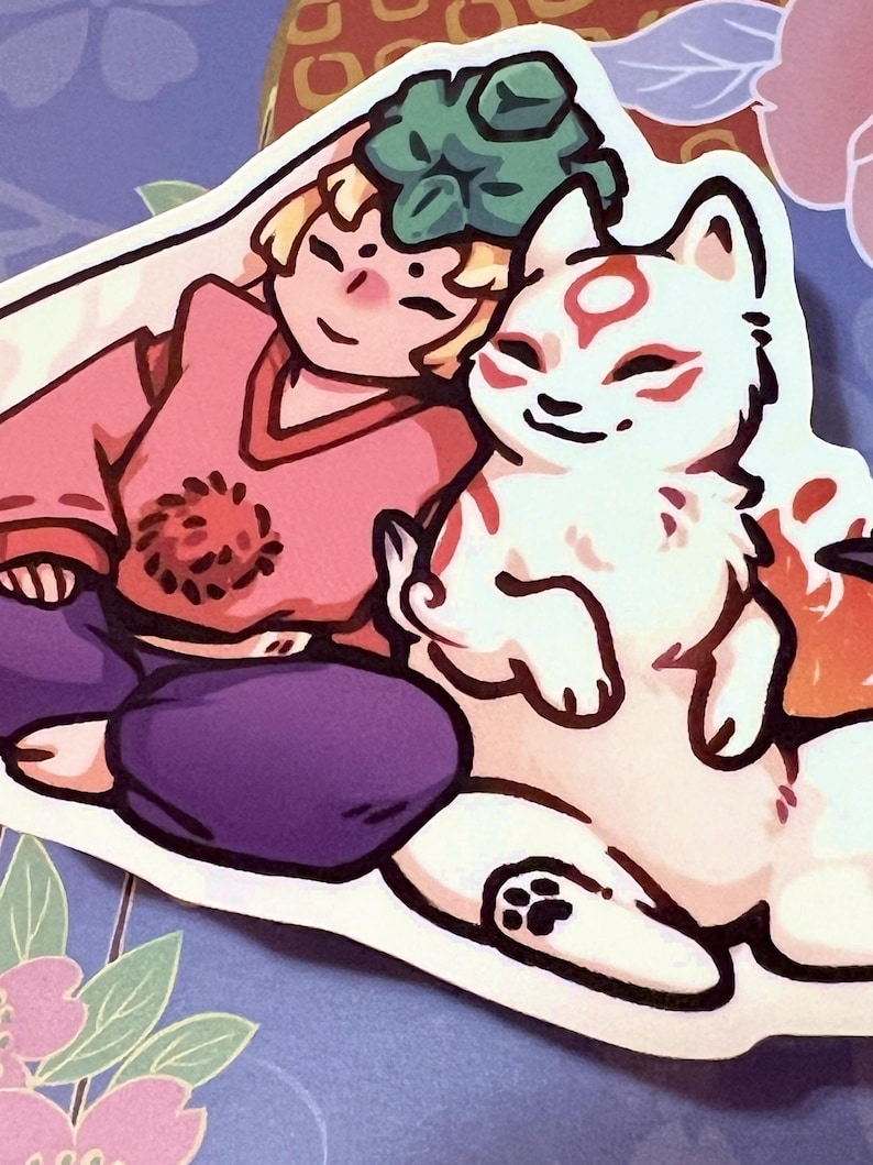 Okami | Amaterasu & Waka | Glossy Sticker | Great for Planners, Laptop ...