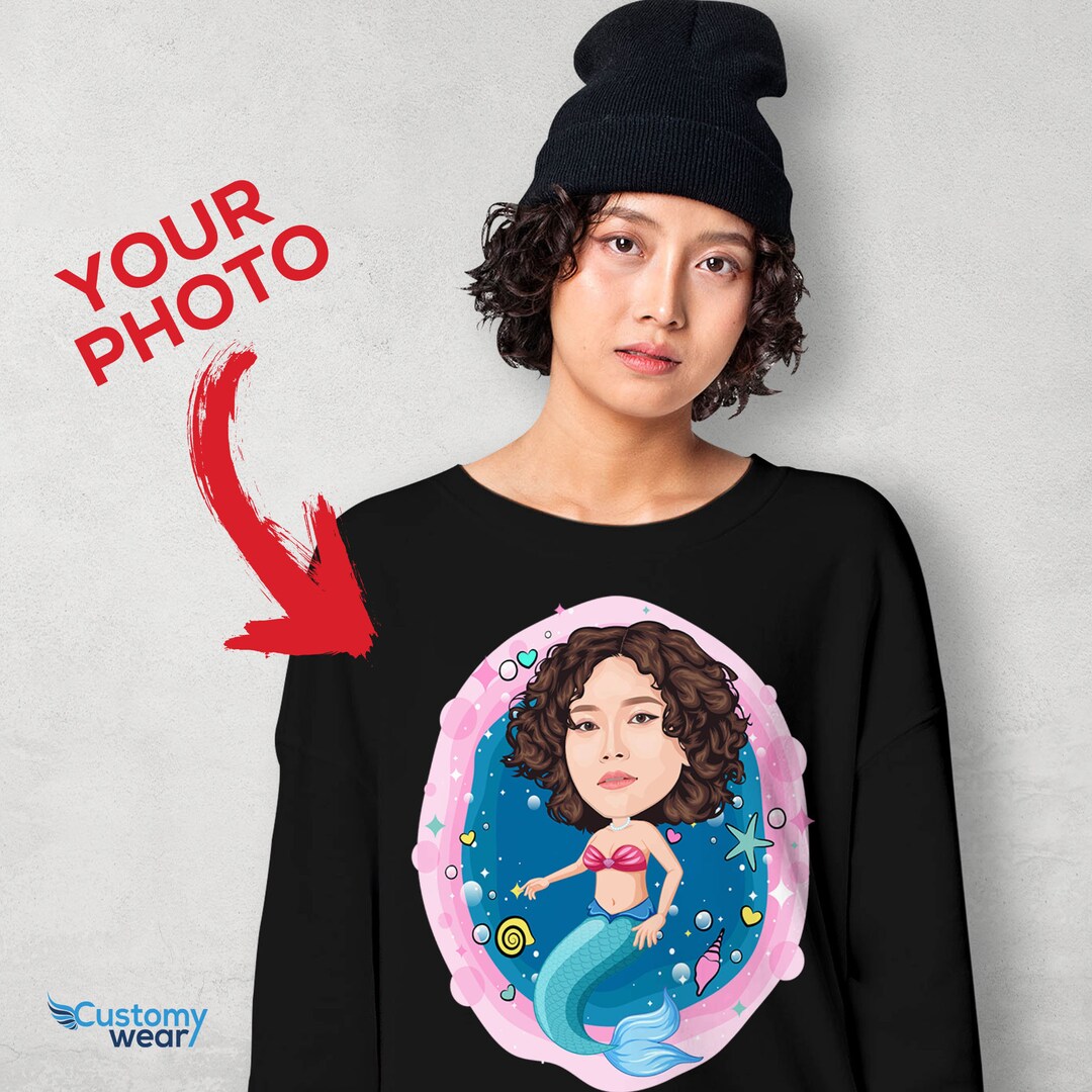 Ladies Mermaid Sweatshirt Mako Sea Fish Outfit Scary - Etsy