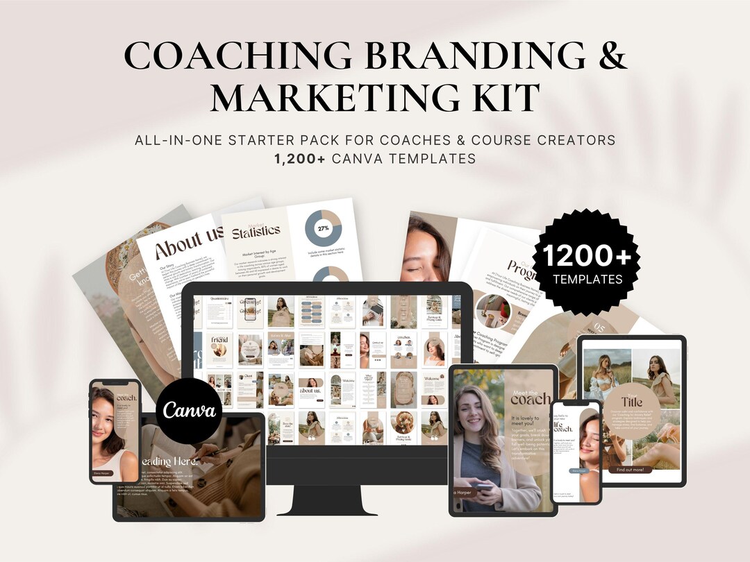 Coaching Starter Kit: 1,200+ Canva Templates for Brand & Content ...