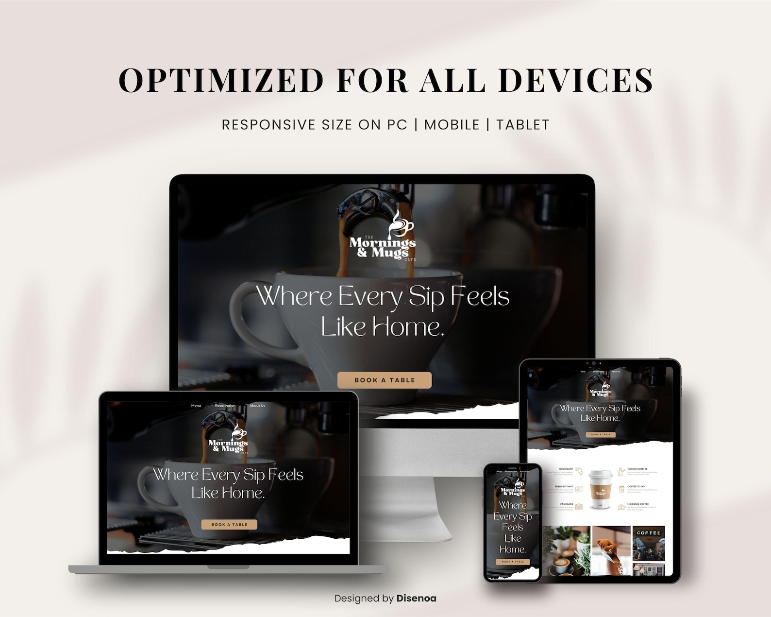 Coffee Shop Canva Website Template | Cafe Landing Page | Restaurant ...