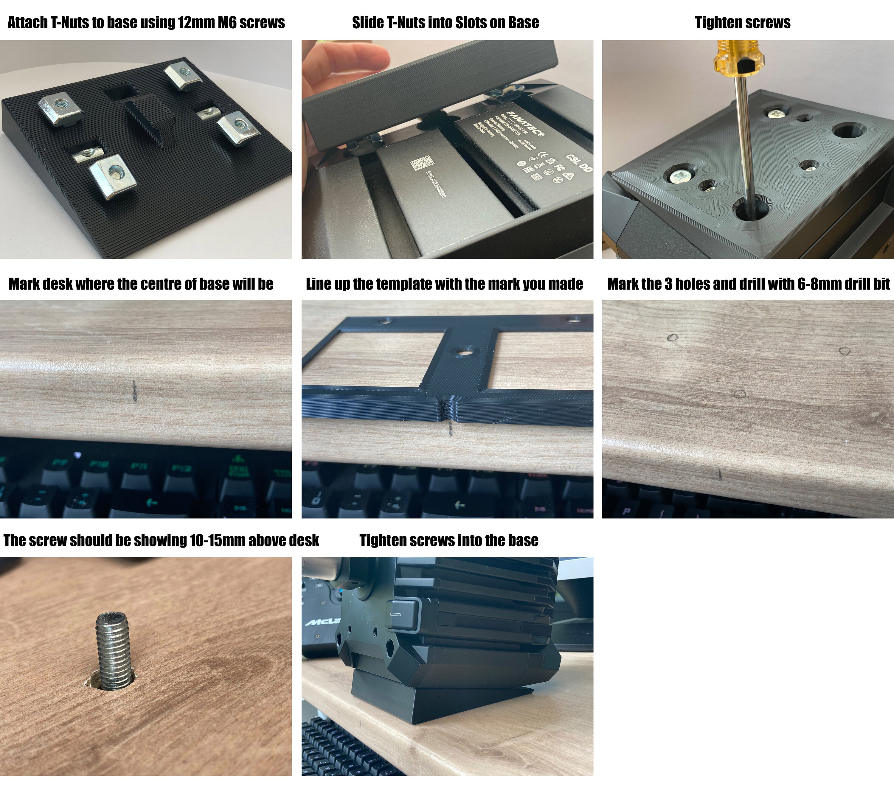 Fanatec CSL DD or Gran Turismo DD Pro Wheel Desk Table Bolt on - Etsy