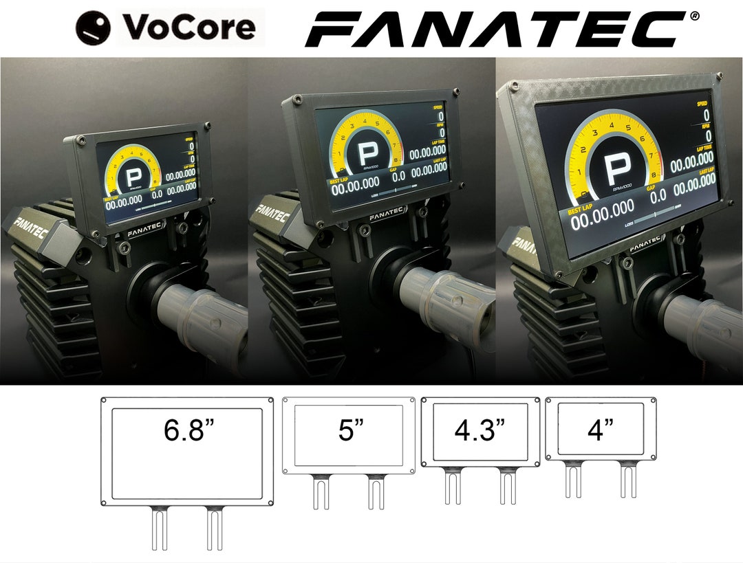 Vocore Screen Cases for Fanatec Wheelbases DD1 DD2 CSL Clubsport GT DD ...