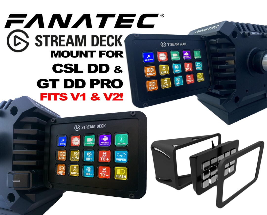 Stream Deck Mount for Fanatec CSL DD & Gran Turismo DD Pro - Etsy New ...