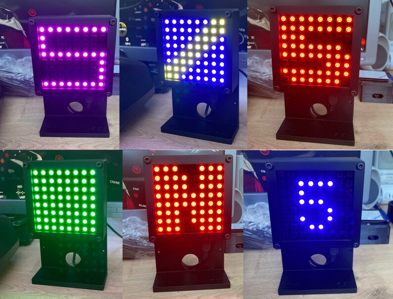 64 LED RGB Matrix for Sim Racing Flags and Gear Indicator | Etsy