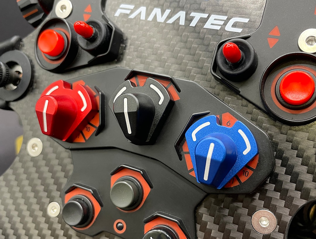 Anodized Aluminium Encoder Knobs for Fanatec Formula Wheel Rims - Laser ...