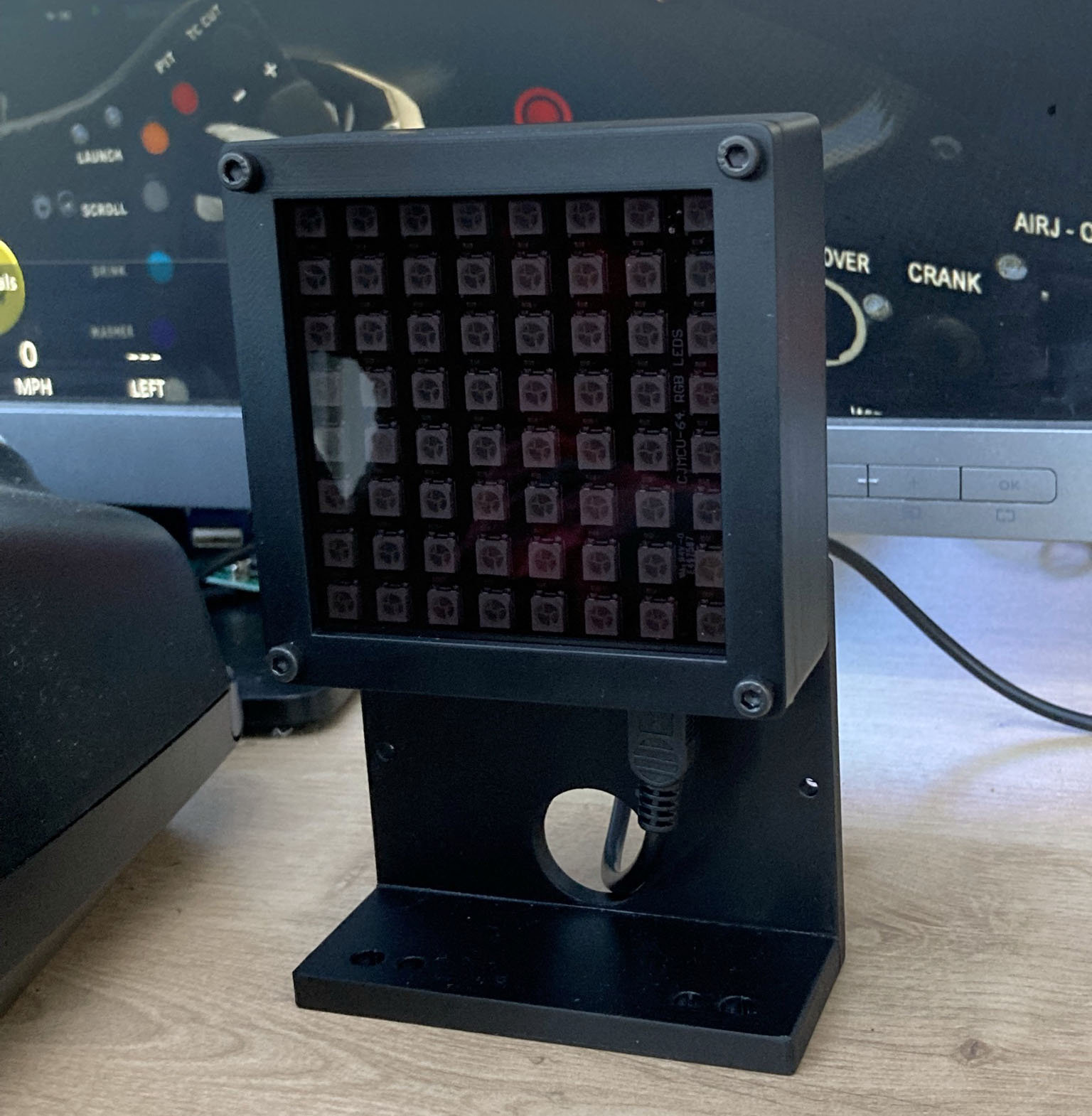 64 LED RGB Matrix for Sim Racing Flags and Gear Indicator - Etsy