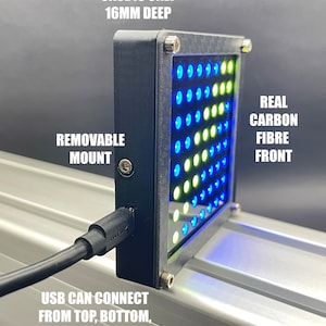 64 LED RGB Matrix for Sim Racing Flags and Gear Indicator - for Simhub ...